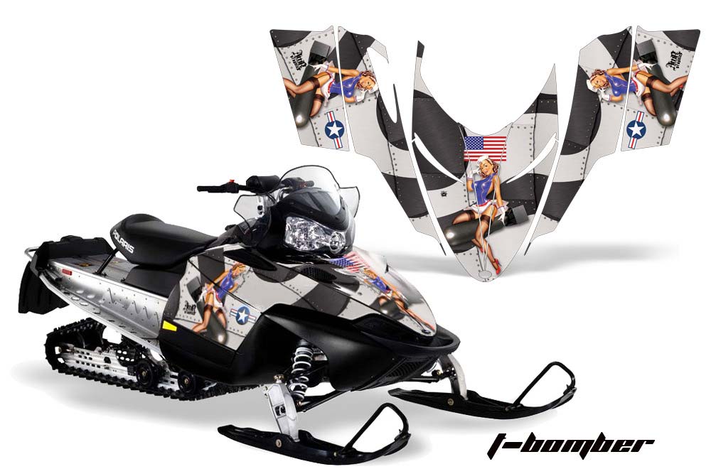 Polaris RMK / Shift / Assault Sled Graphic Kit - 2006-2020 T Bomber Black